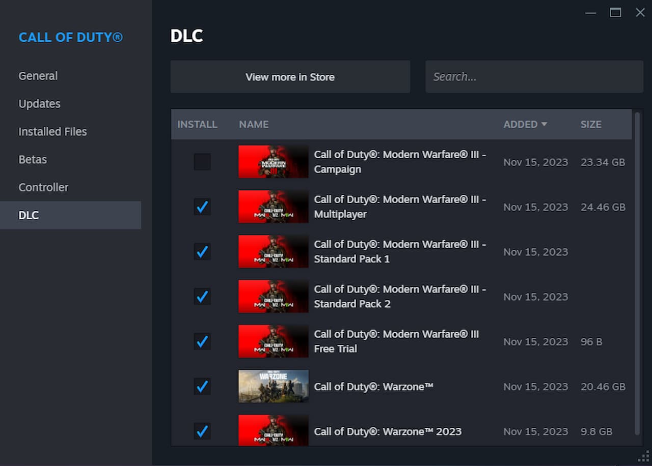 How to modify your install of Call of Duty on Steam