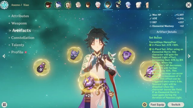 Best Xiao builds in Genshin Impact, including 2-piece build sets and ...