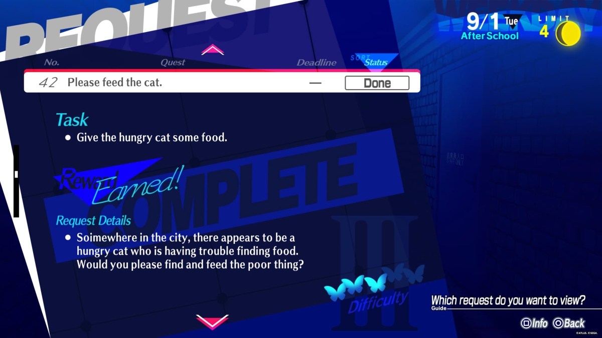 How to feed the hungry cat in Persona 3 Reload