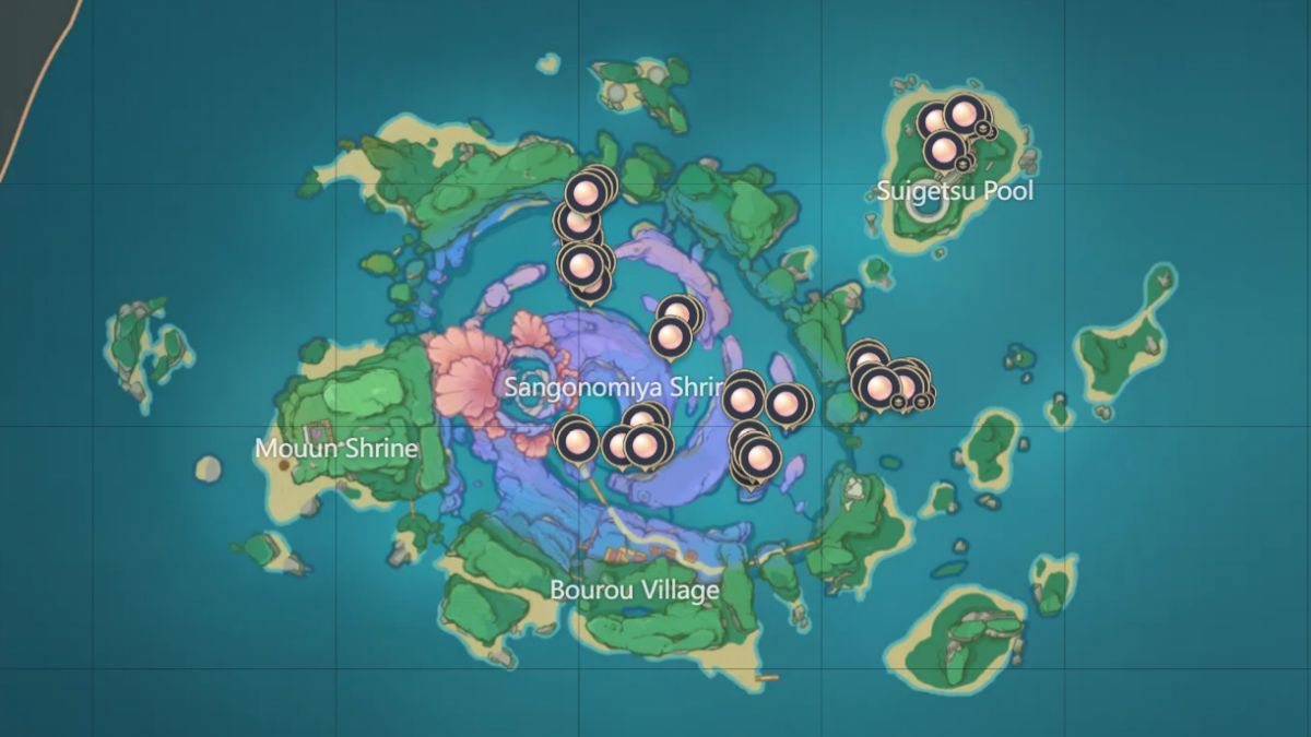 Where to find Sango Pearls in Genshin Impact