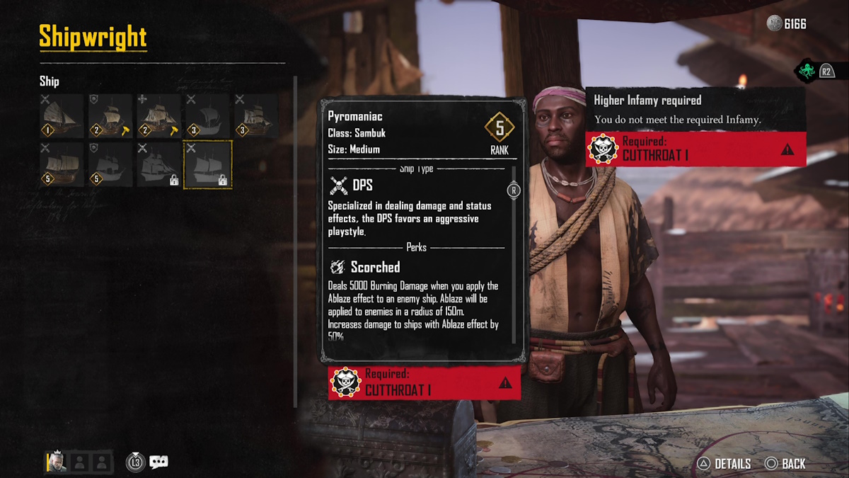 Skull and Bones: Pyromaniac Sambuk ship blueprint location