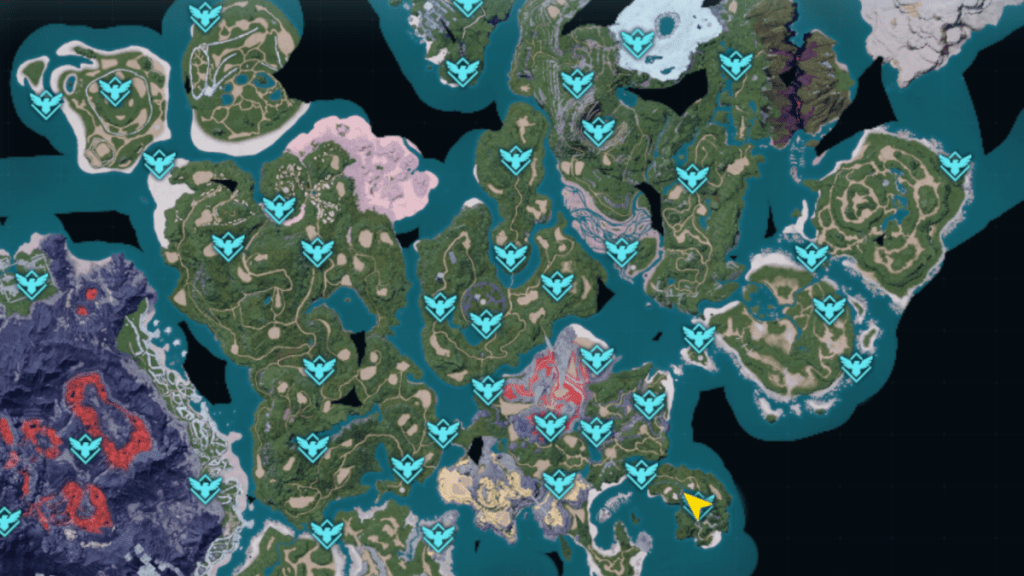 Where to find all the fast travel points in Palworld