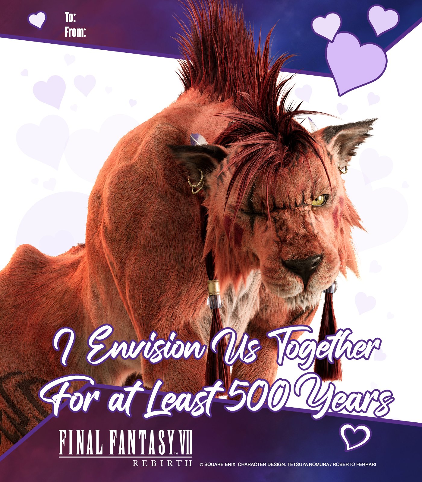 Square Enix shares some Final Fantasy 7 Valentine's cards ahead of Rebirth