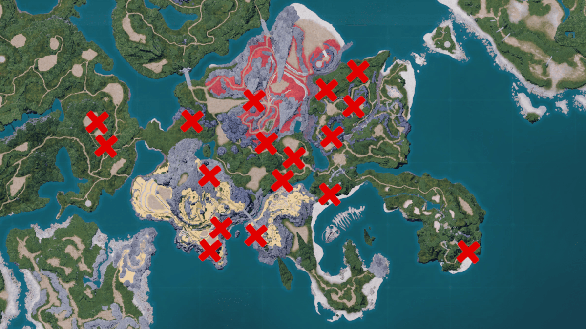 All Dungeon spawn locations in Palworld