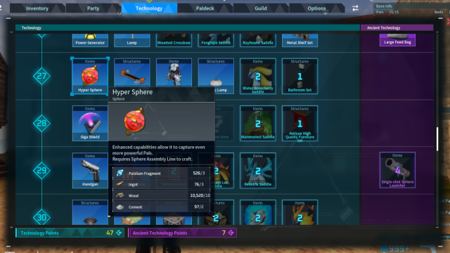 Palworld: All Pal Spheres and how to get them