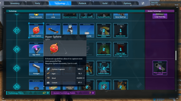 Palworld: All Pal Spheres and how to get them