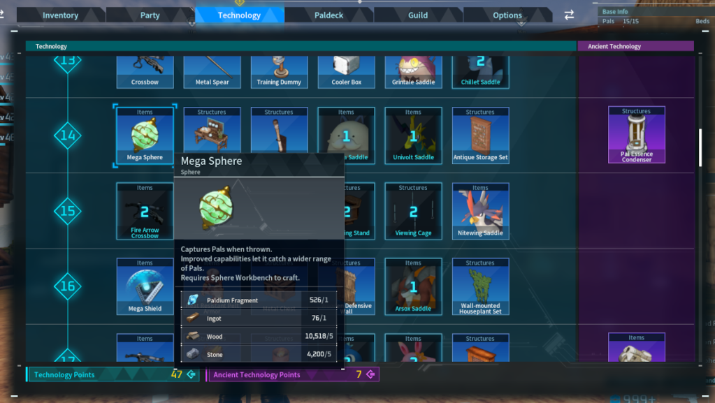 Palworld: All Pal Spheres and how to get them