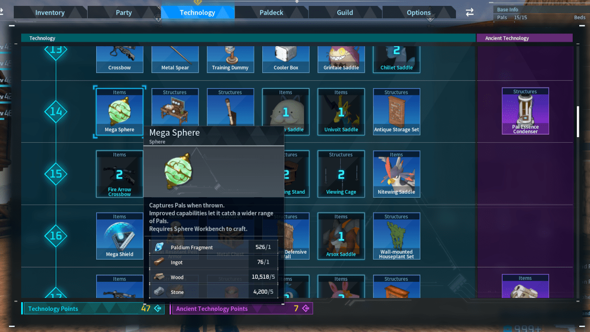 Palworld: All Pal Spheres and how to get them