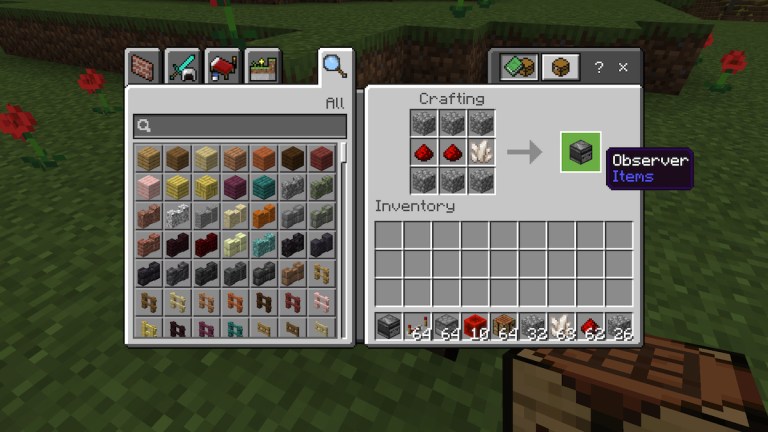 How to make and use Minecraft observers