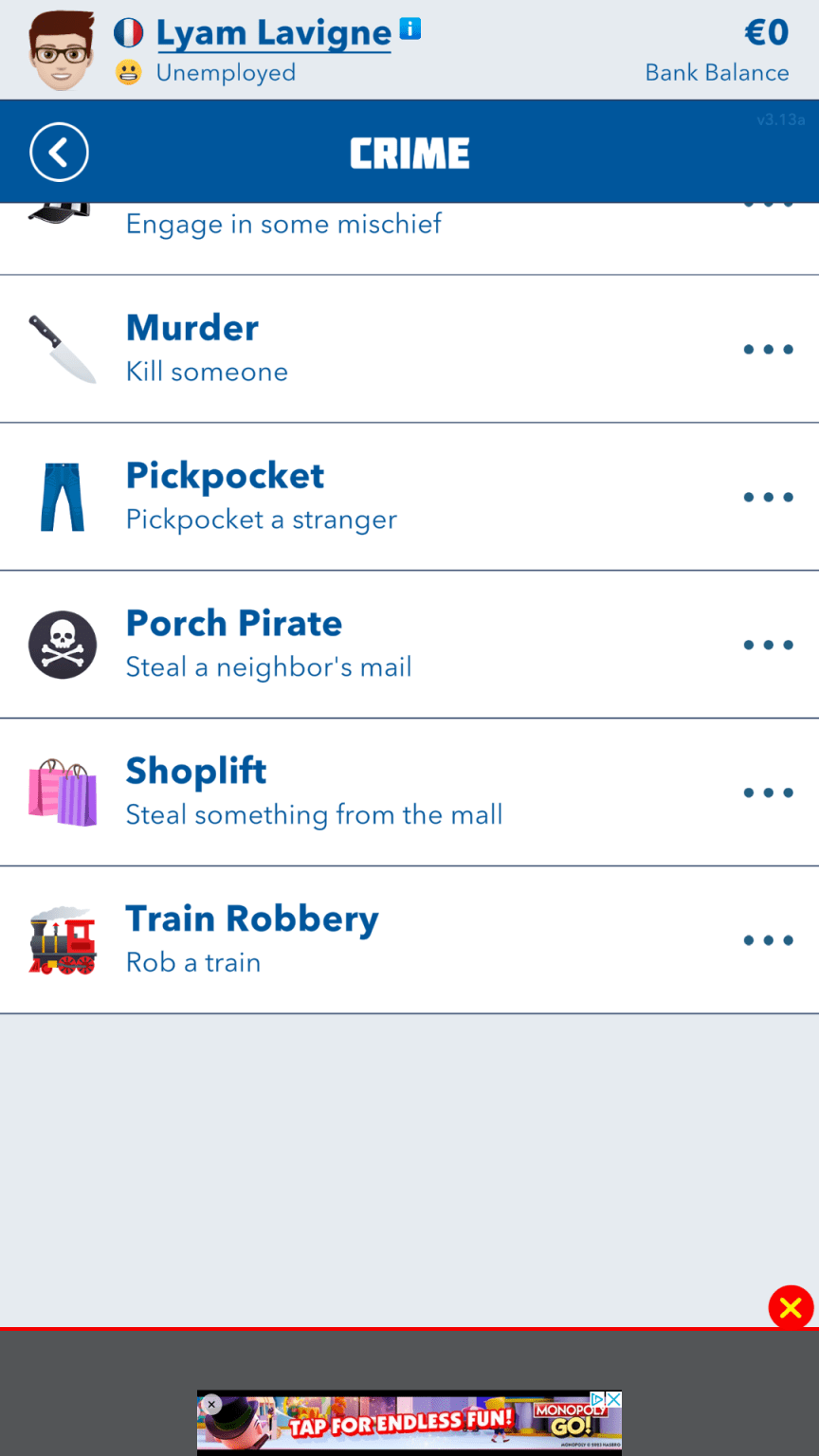 How to rob a train in BitLife
