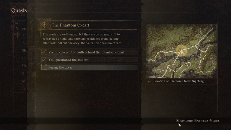 Dragon's Dogma 2 The Phantom Oxcart quest guide