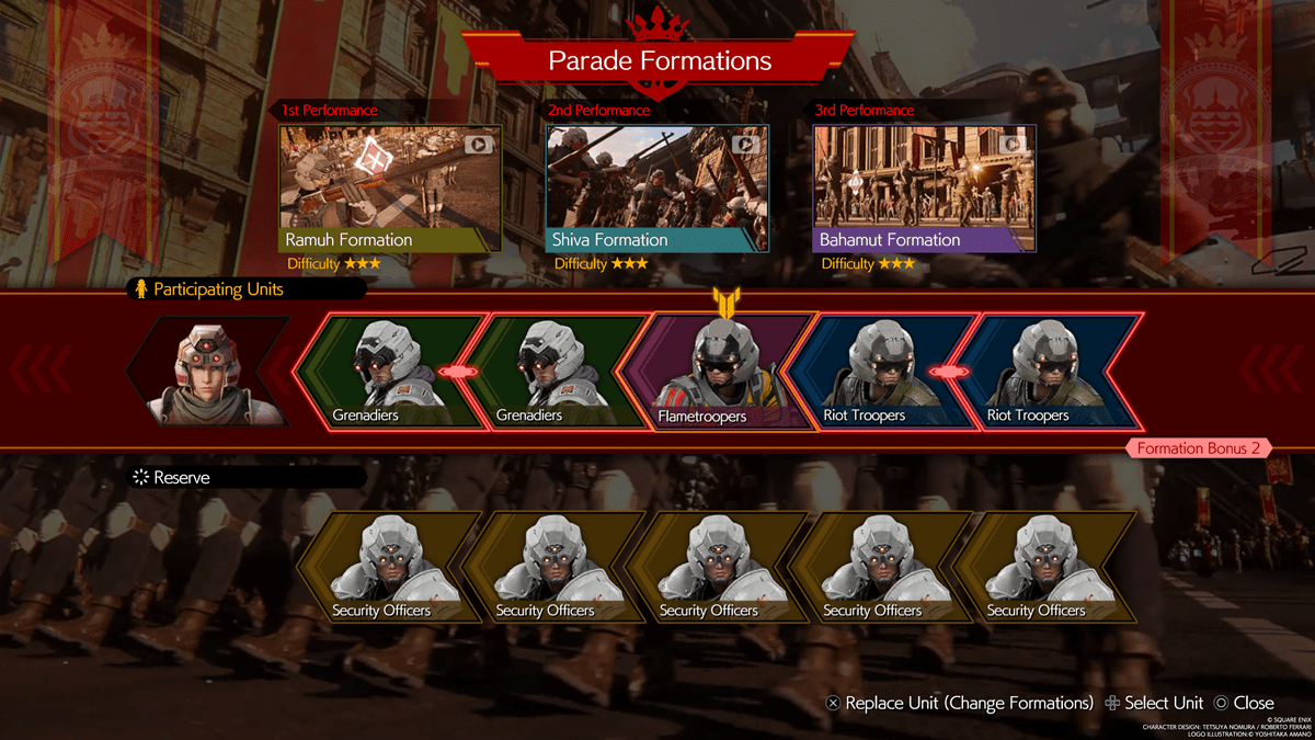 FF7 Rebirth: Stealing the Show trophy guide and best Parade Formation