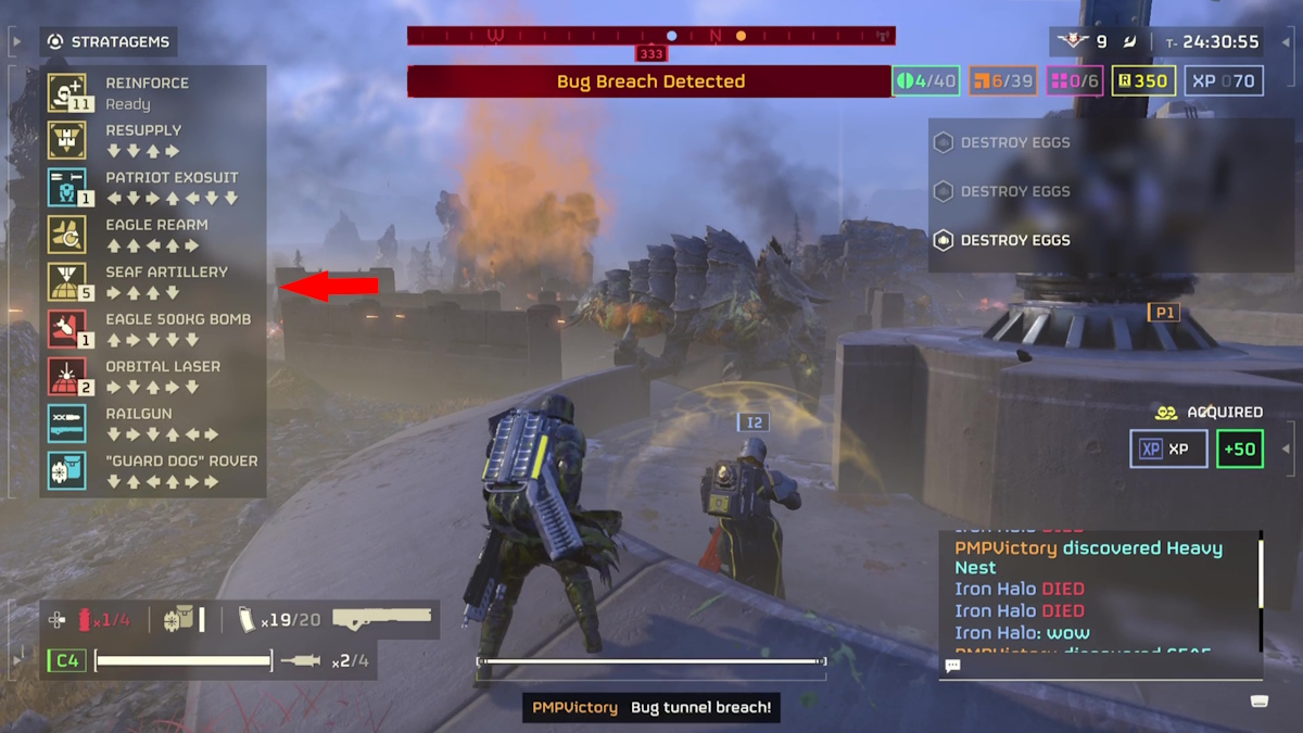 Helldivers 2: How to choose the best payload for the SEAF Artillery