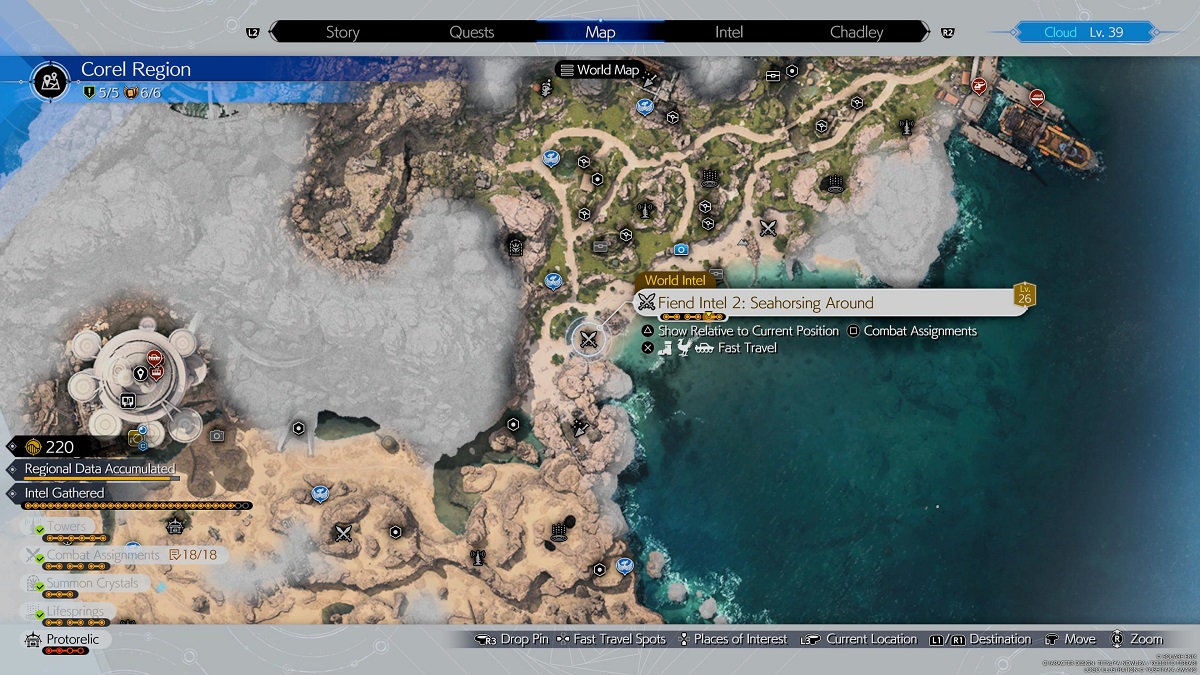 FF7 Rebirth Corel: Every Fiend Intel location and strategy