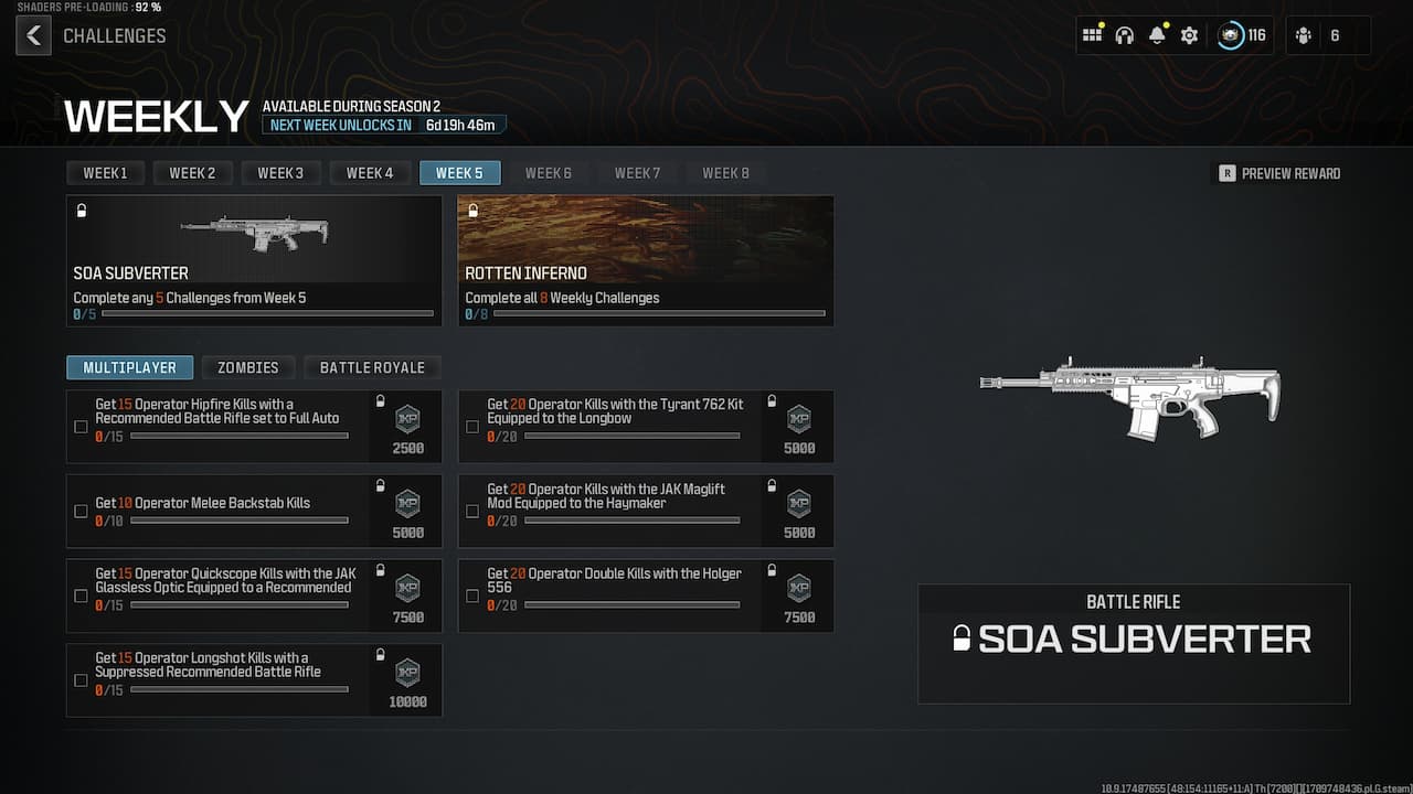 MW3 week 5 weekly challenges and how to complete them
