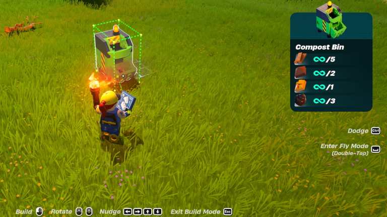 How to build a Compost Bin in LEGO Fortnite