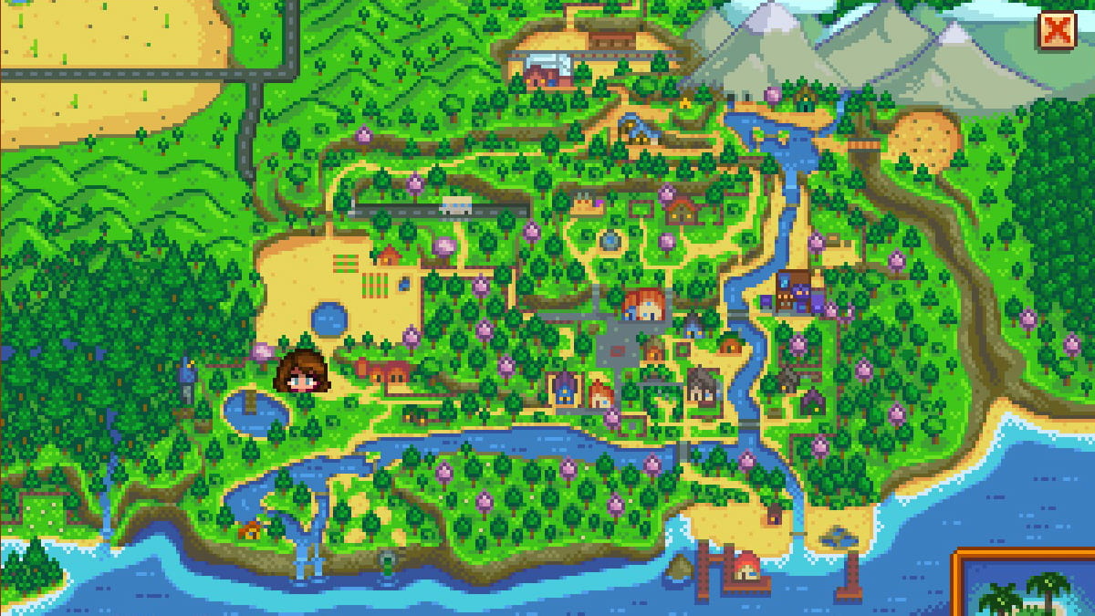 How to find the Big Tree in Stardew Valley 1.6