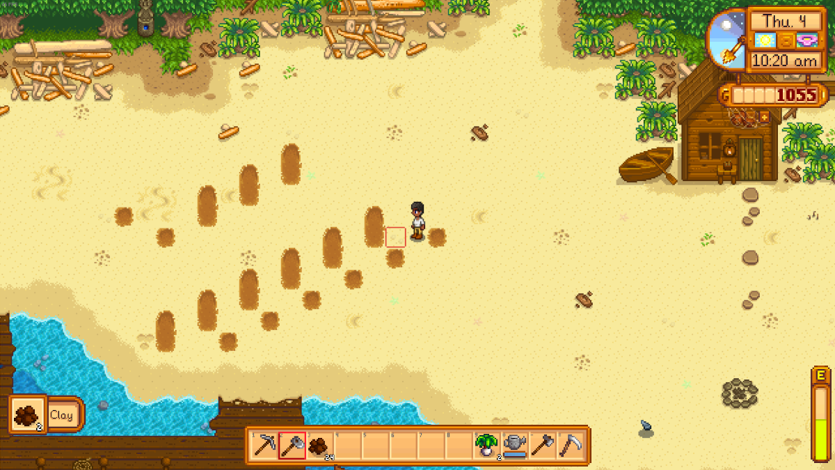 The best way to get Clay in Stardew Valley