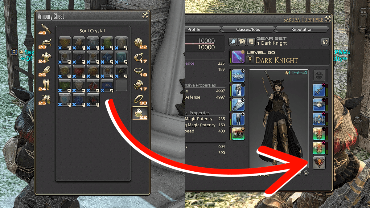How to equip a Soul Crystal in Final Fantasy XIV (FFXIV Job Stone guide)