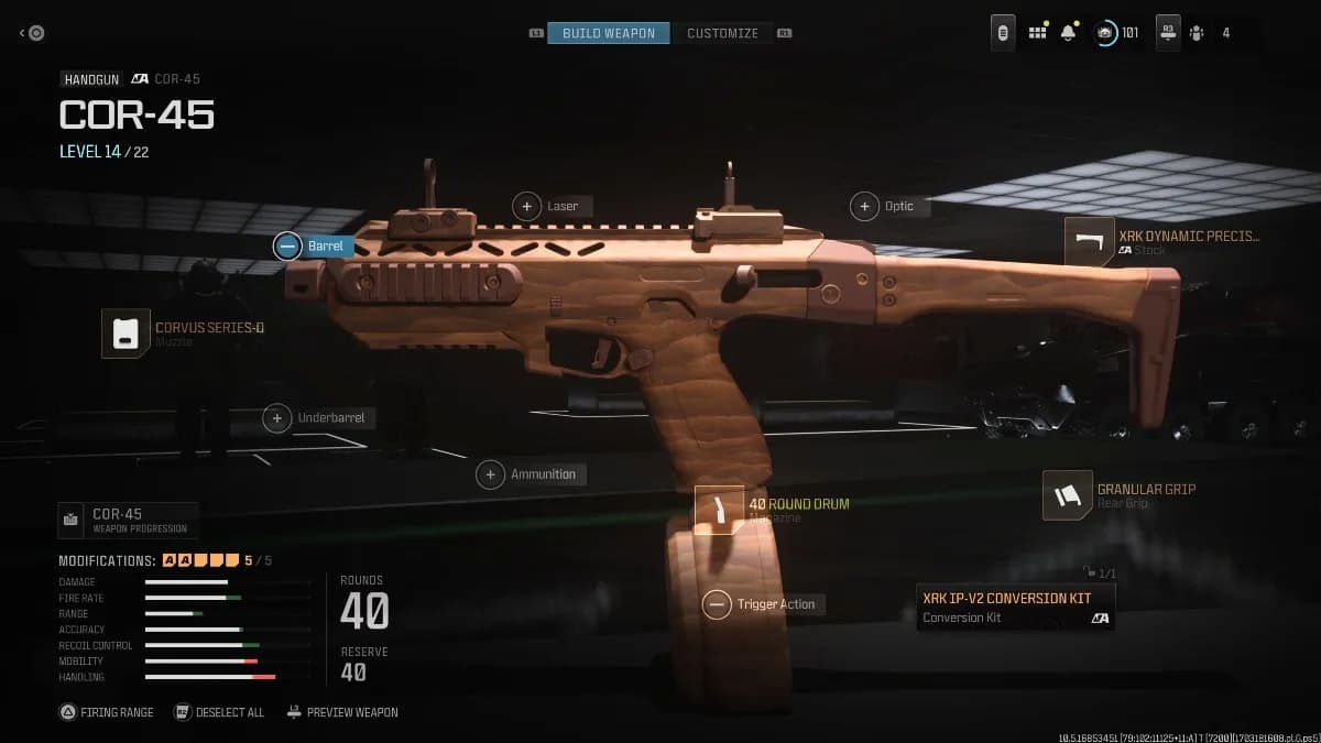 The COR-45 has a faster TTK than every SMG in Warzone, but there's a catch