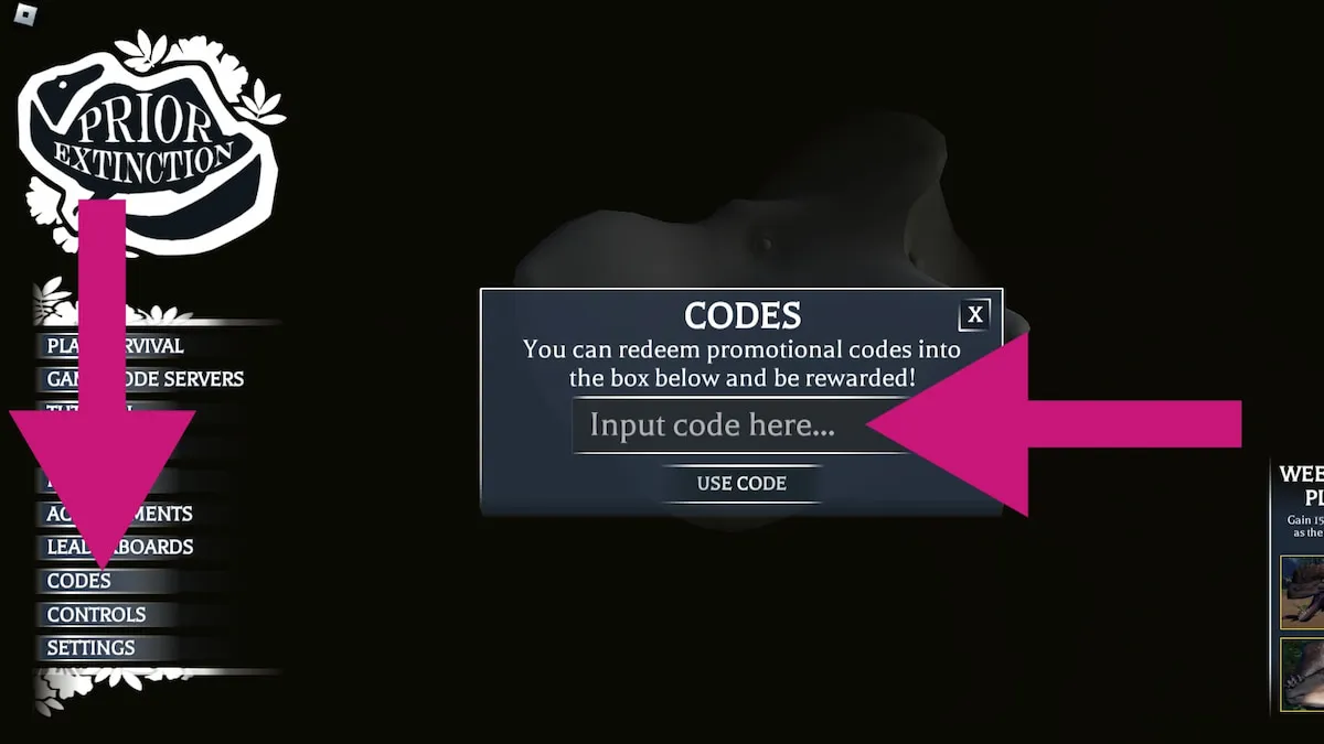 Roblox Prior Extinction Dragon Survival codes (April 2025) [GARDEN ...