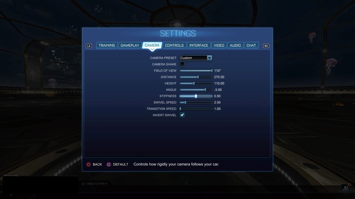 Best Rocket League camera settings