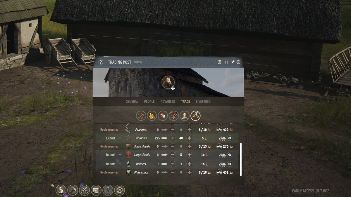 How to make weapons and armor in Manor Lords