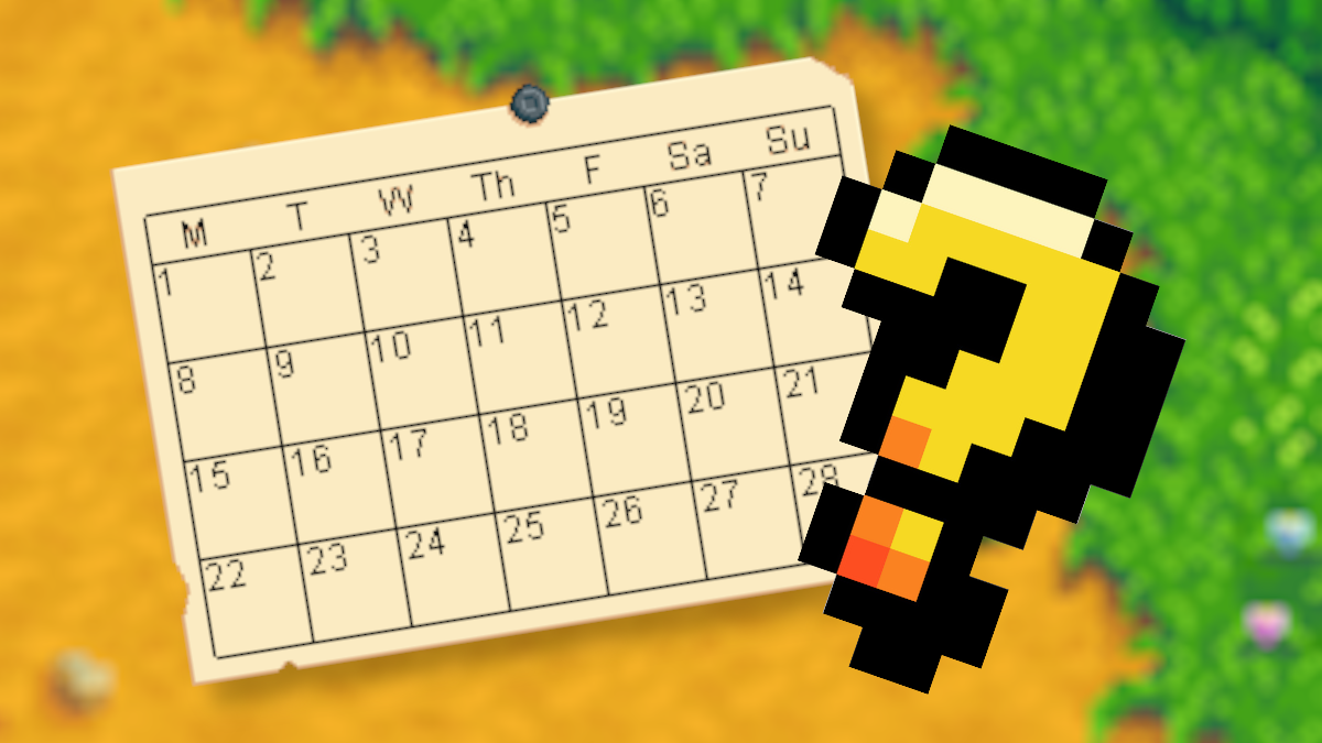 Stardew Valley events calendar