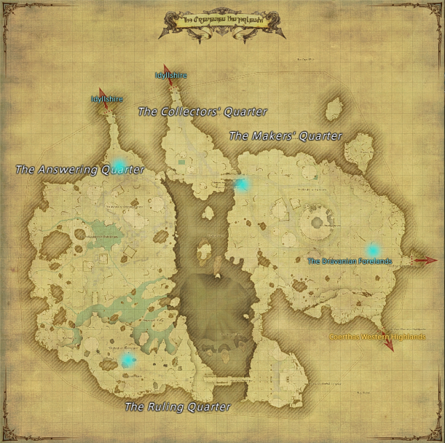 All FFXIV Aether Current locations by expansion and map