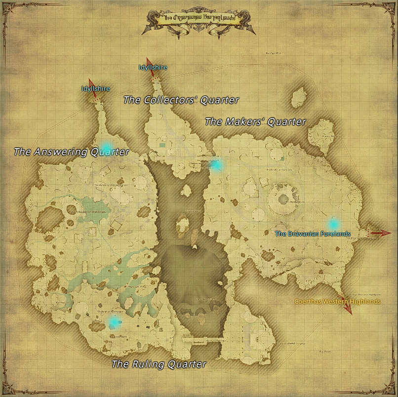 All FFXIV Aether Current locations by expansion and map