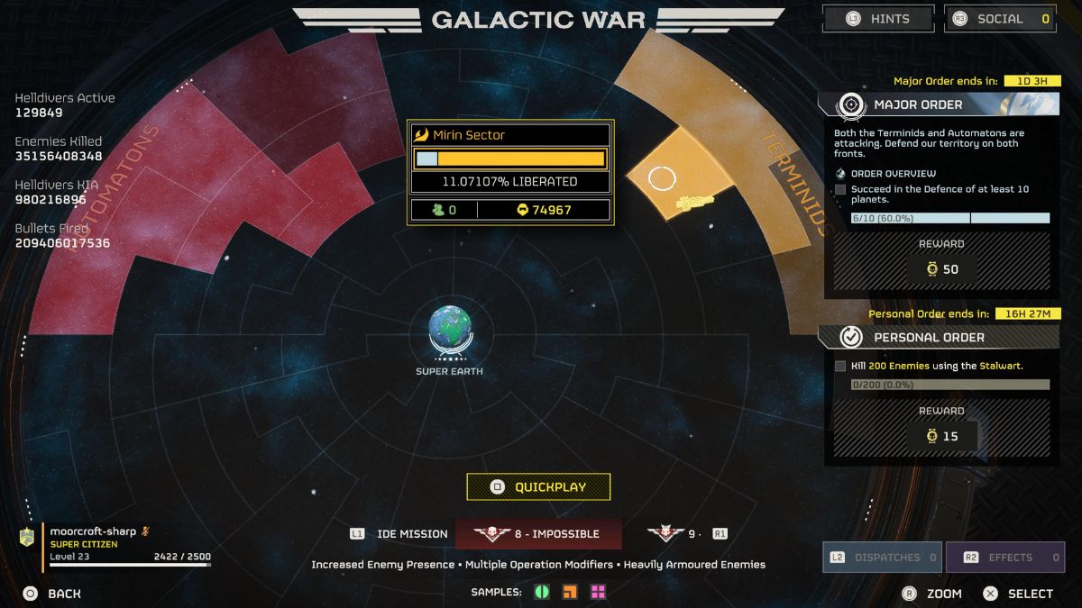 Helldivers 2's latest Major Order has finally exhausted players