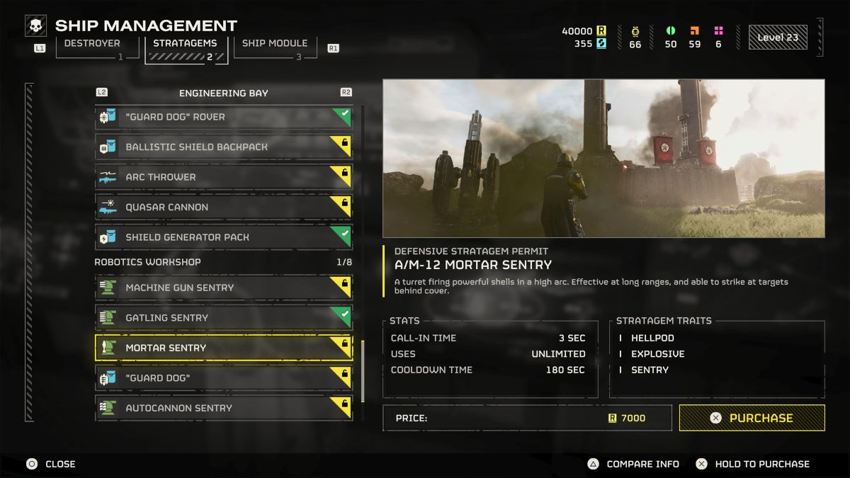 How to use the Mortar Sentry to maximize kills in Helldivers 2