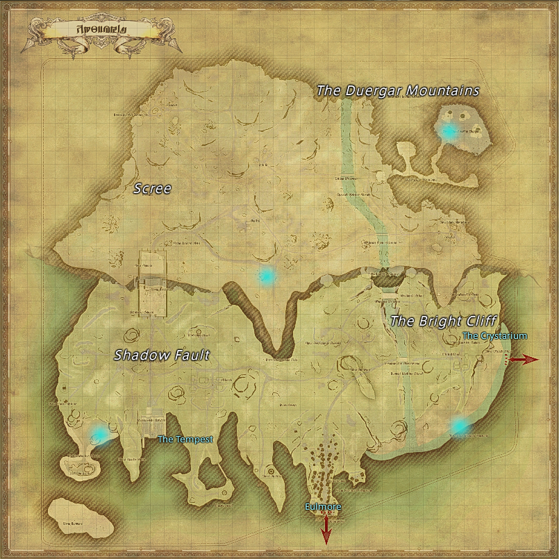 All FFXIV Aether Current locations by expansion and map
