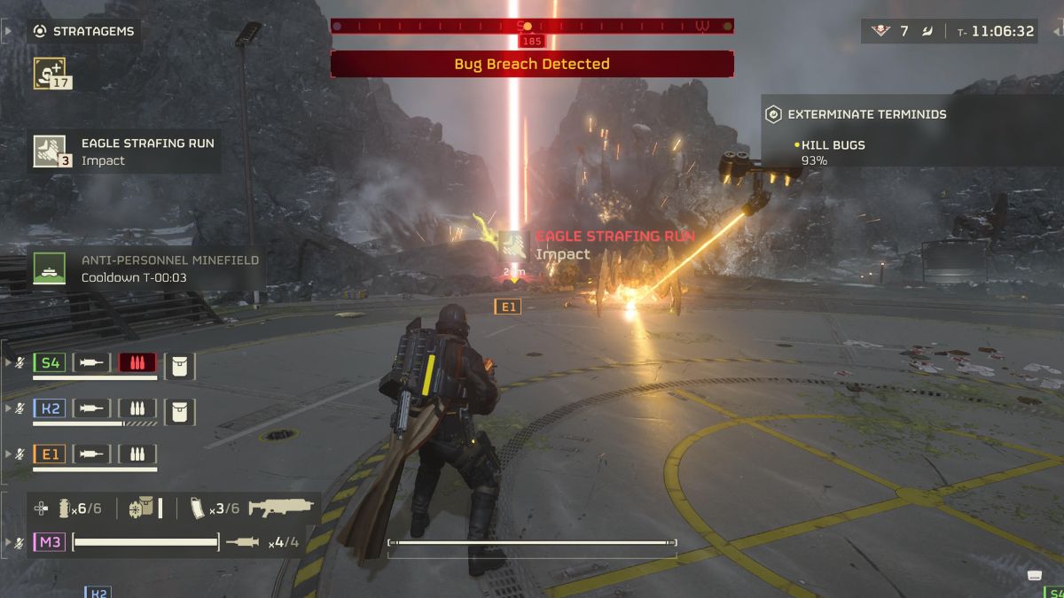 How to use the Eagle Strafing Run to maximize kills in Helldivers 2