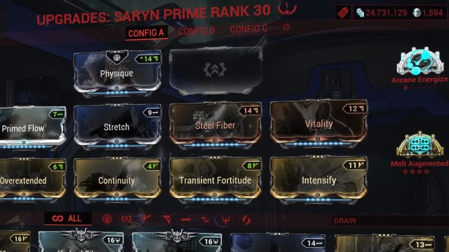Best Saryn Prime build in Warframe