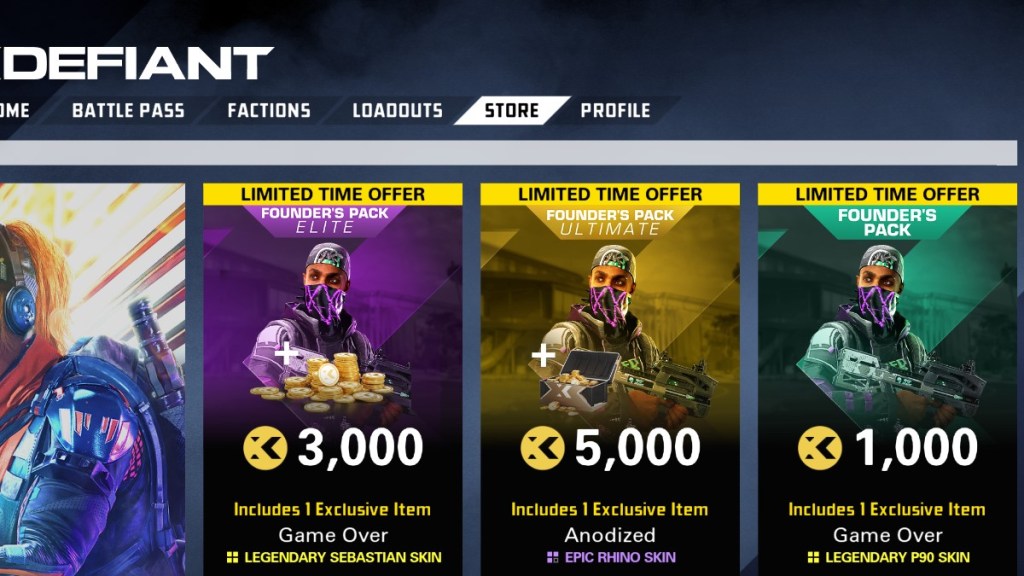 XDefiant Founder’s Pack editions, price, and what's included