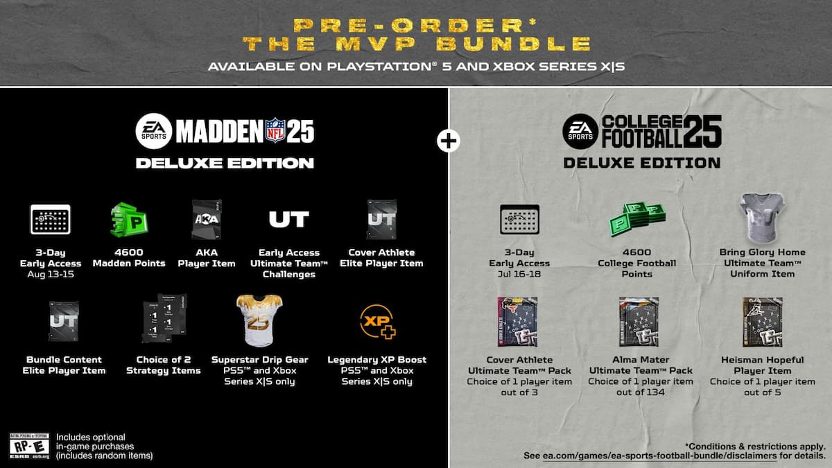 How to pre-order EA Sports College Football 25: Prices, standard edition, deluxe edition, MVP bundle