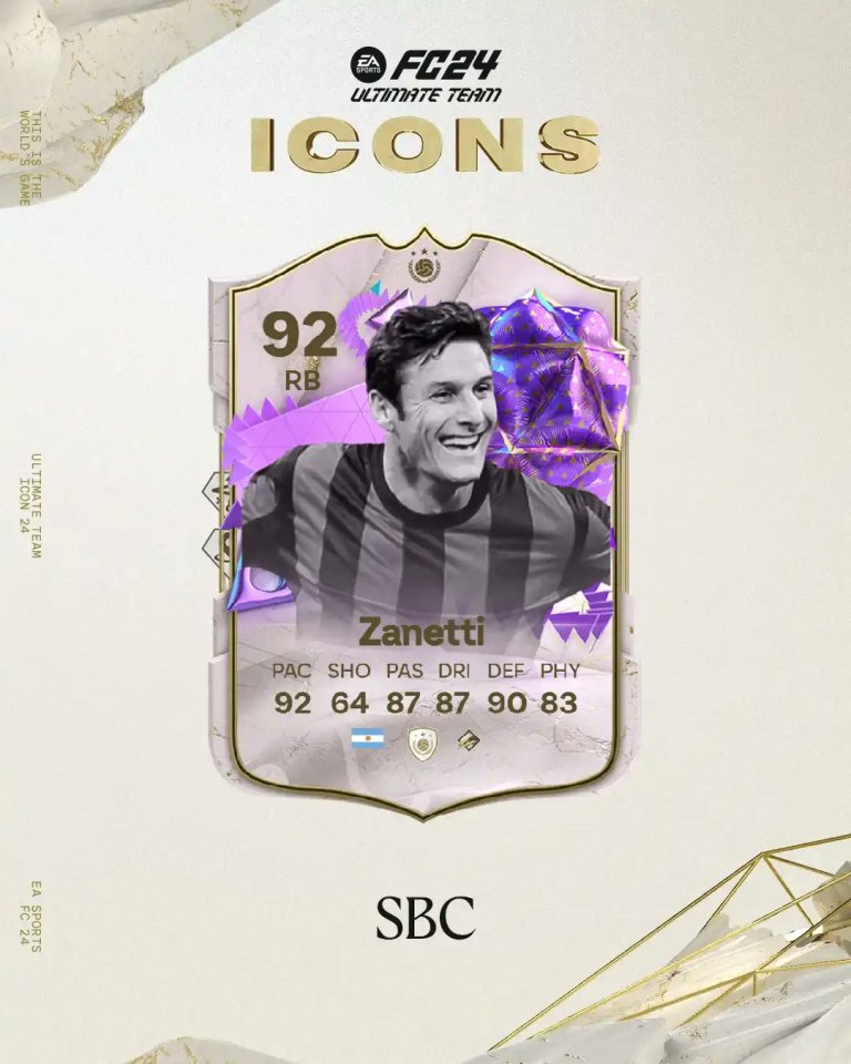 EA FC 24: How to complete Javier Zanetti Birthday Icon SBC