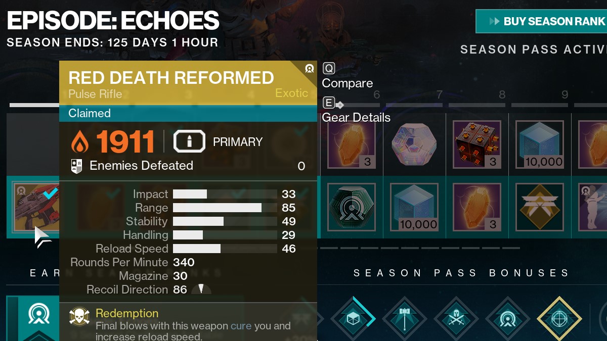How to get the Red Death Reformed rifle in Destiny 2