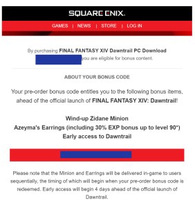 How to redeem your FFXIV Dawntrail Pre-order and Registration Code