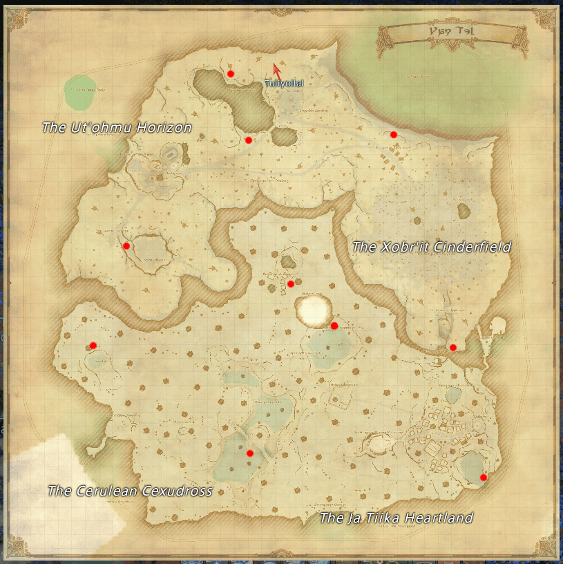 All Yak T'el Aether Current locations in FFXIV Dawntrail