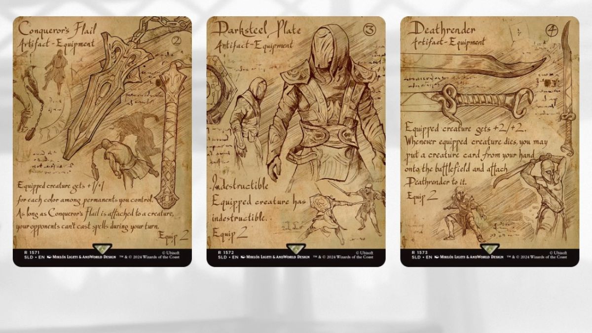 All cards in the Secret Lair x Assassin's Creed: Lethal Legends and DaVinci's Designs Superdrops ...