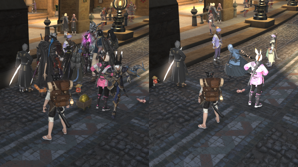 How to hide other players near quest NPCs in FFXIV