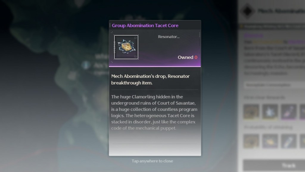 How to get and use Group Abomination Tacet Core in Wuthering Waves