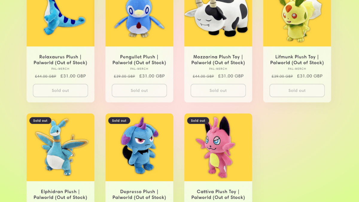 Pocketpair says official Palworld merch is coming if you can wait ...