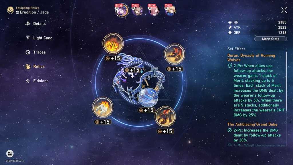 Honkai: Star Rail - Best Jade build