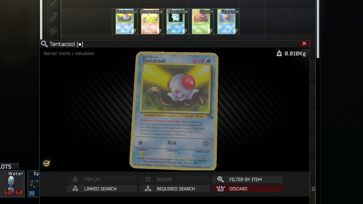 Someone's added collectible Pokemon cards to Escape From Tarkov single ...