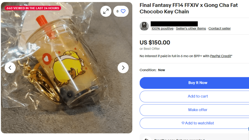 The FFXIV x Gong cha rewards are selling for hundreds thanks to scalpers