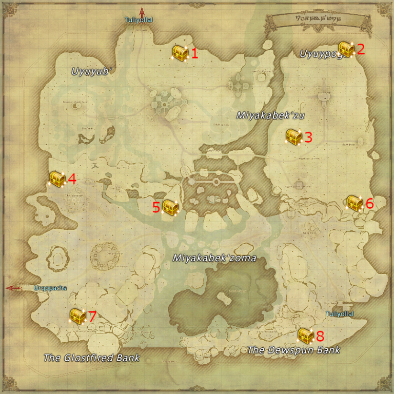 FFXIV: All possible locations for Br'aaxskin Maps, including maps and ...