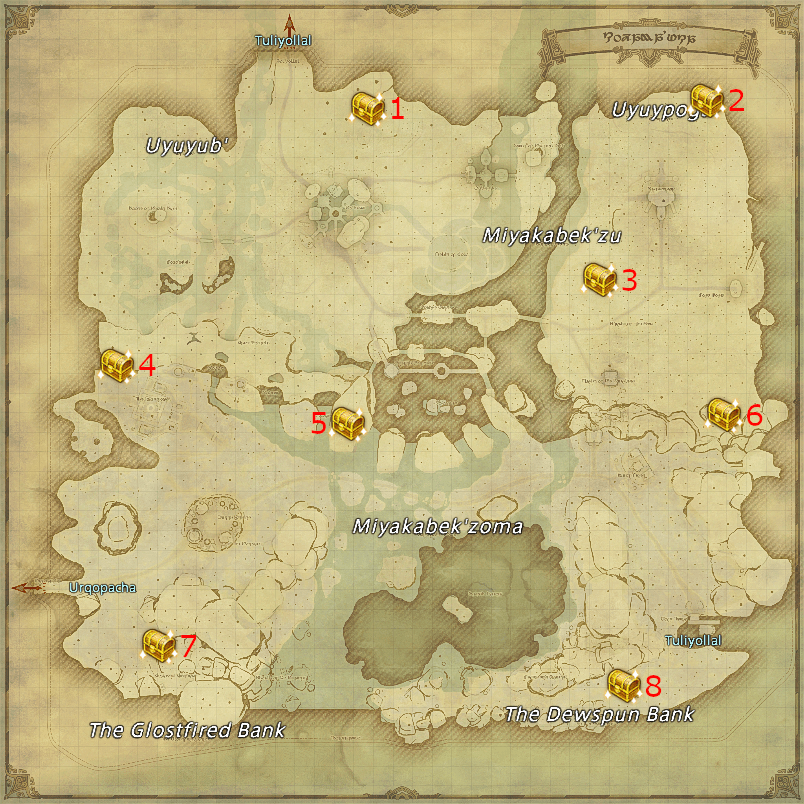 FFXIV: All possible locations for Br'aaxskin Maps, including maps and ...